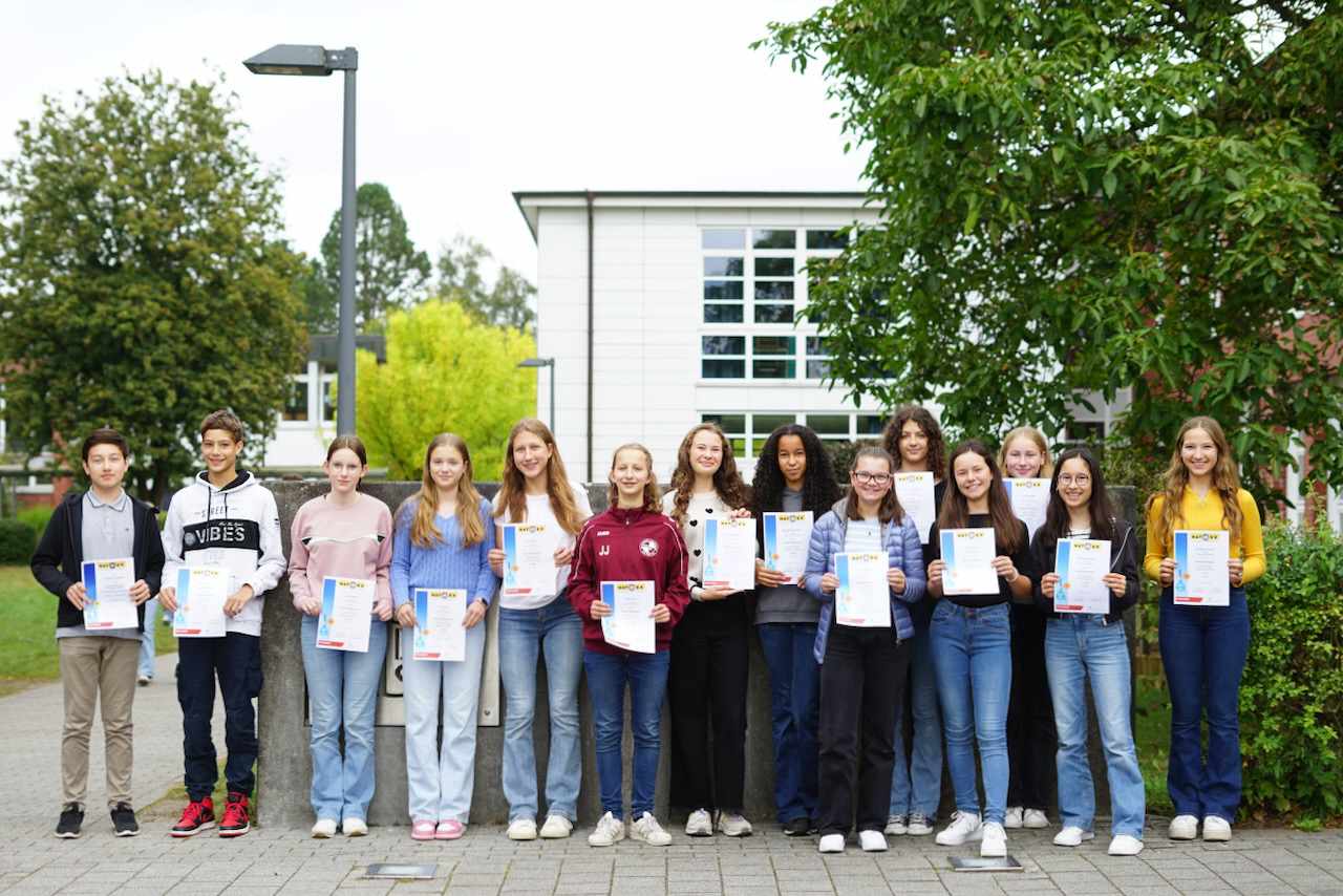 14 erste Preise bei Natex - Ehrung im Rathaus - Gymnasium Oberalster